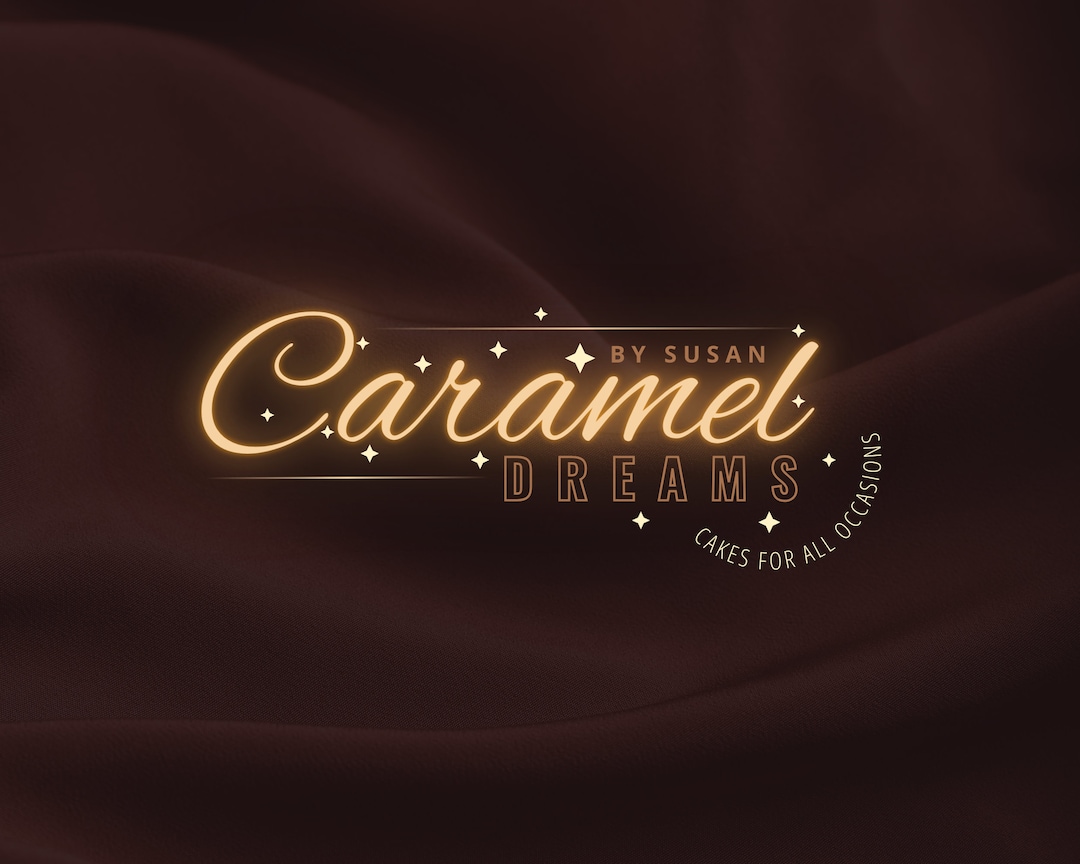 Premade Caramel Bakery Logo Template for Canva - Etsy
