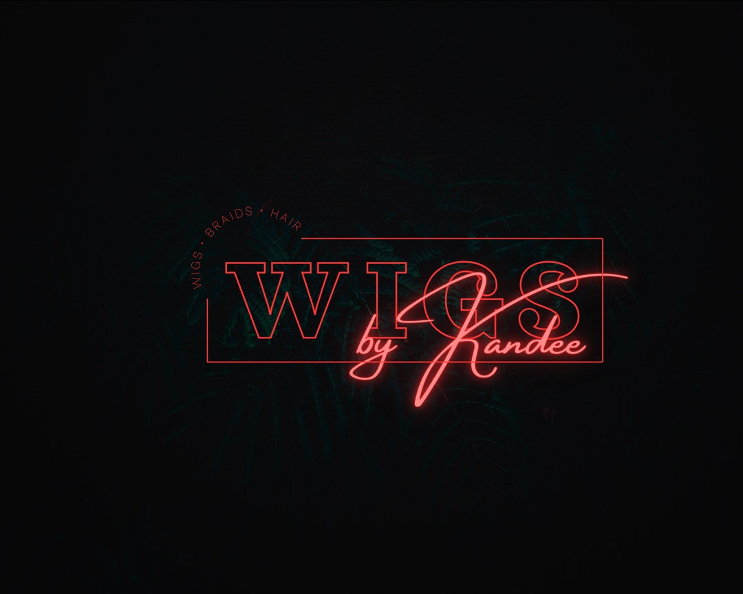 DIY Red Wig Logo Design - Editable Red Wig Business Logo - Etsy