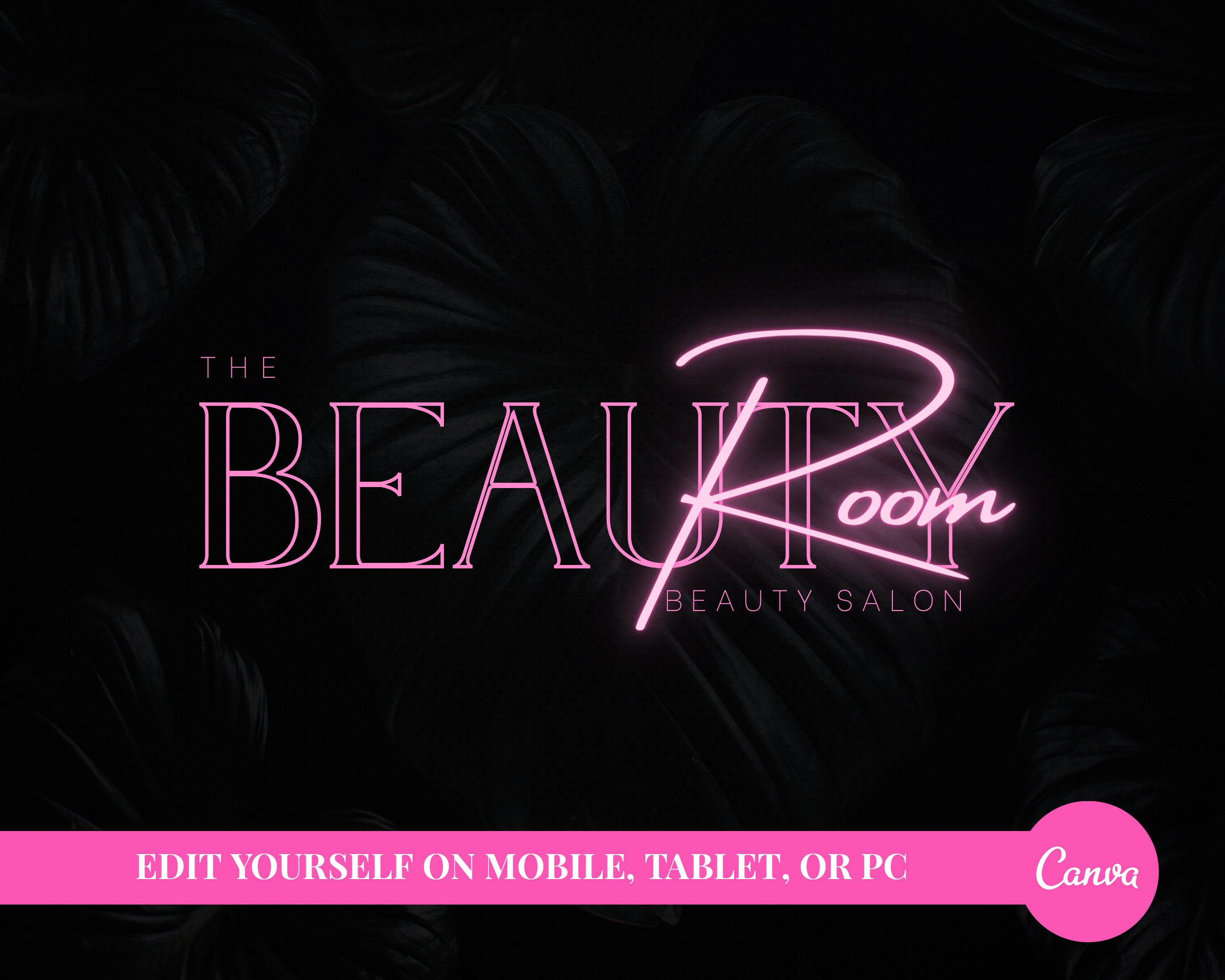 DIY Pink Beauty Salon Logo DIY Pink Beauty Logo Template - Etsy