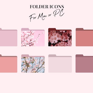 20 Soft Pink Folder Icons for Mac or Windows PC - Etsy