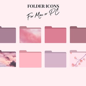 20 Soft Pink Folder Icons for Mac or Windows PC - Etsy