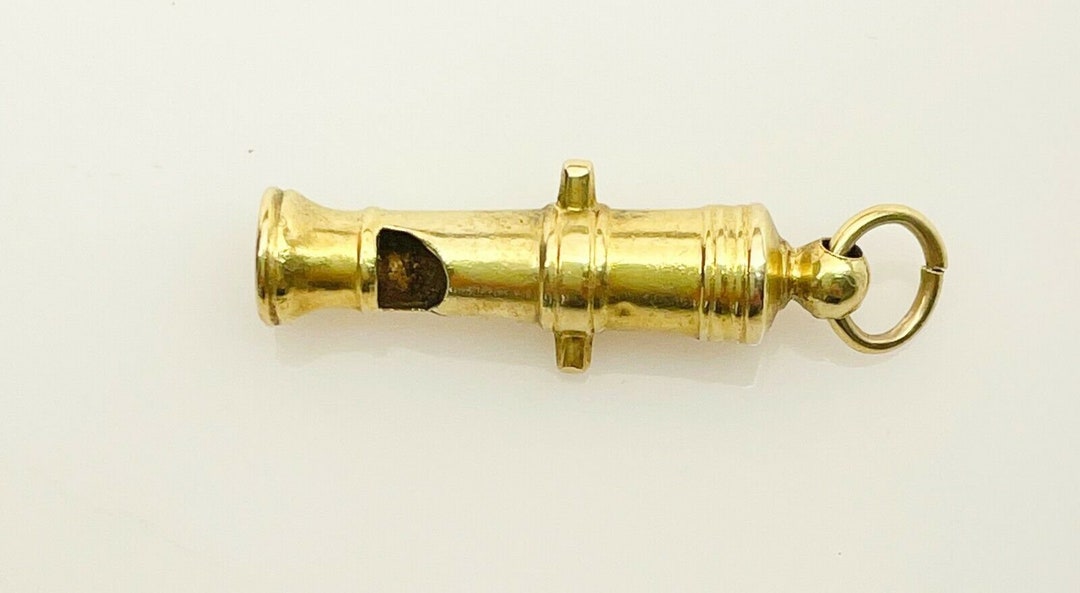 Antique Victorian 18 Ct Gold Whistle Charm Fob Solid - Etsy