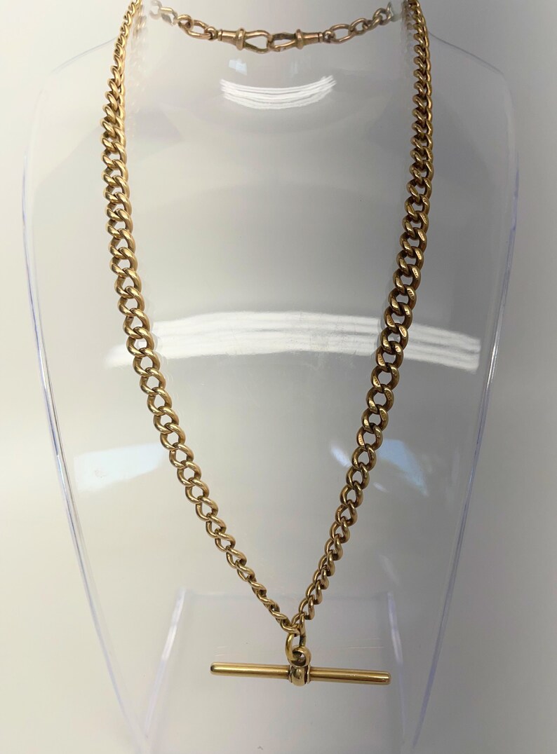 Antique Edwardian 9ct Gold Watch Chain Albert 2 Dog Clips T - Etsy