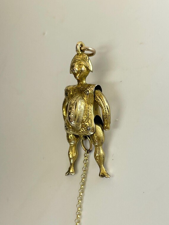 Antique Victorian 9ct Gold Jester Charm Articulated - Gem
