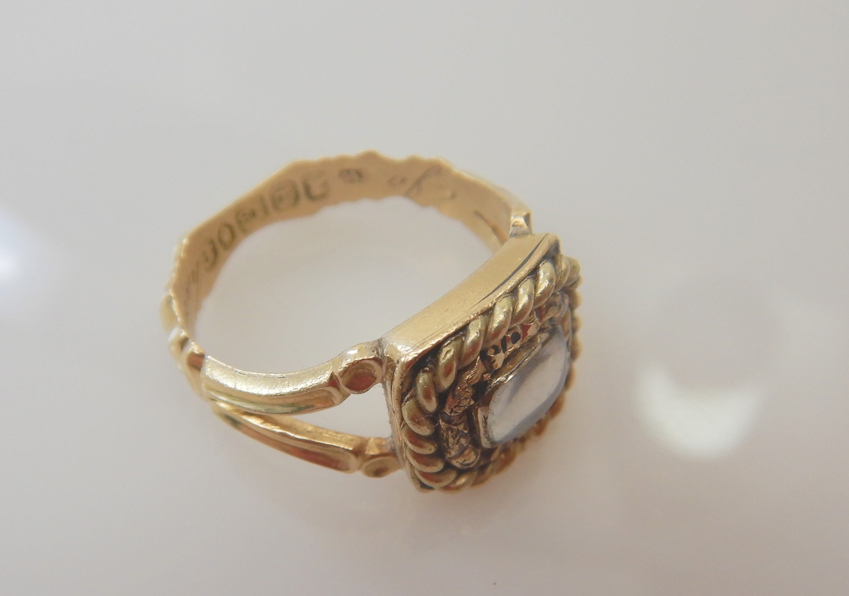 Antique Georgian 18ct Gold Memorial, Mourning Ring , 1821 Fully ...