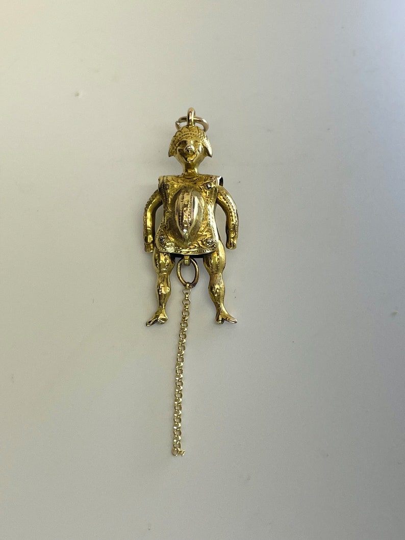 Antique Victorian 9ct Gold Jester Charm Articulated - Etsy