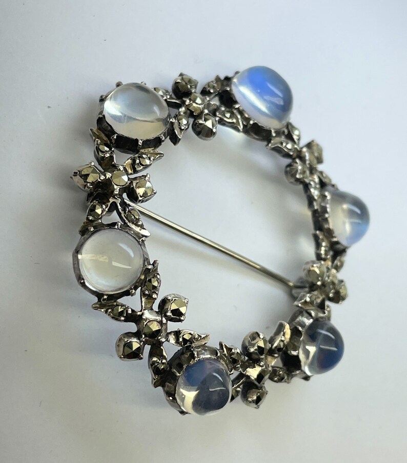 Sybil Dunlop Signed Brooch Arts Crafts Moonstone - Etsy