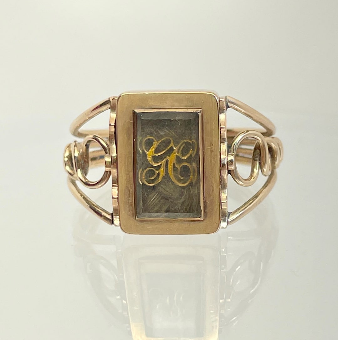 Antique Georgian Swivel Gold Morning Ring 9ct C1800 - Etsy