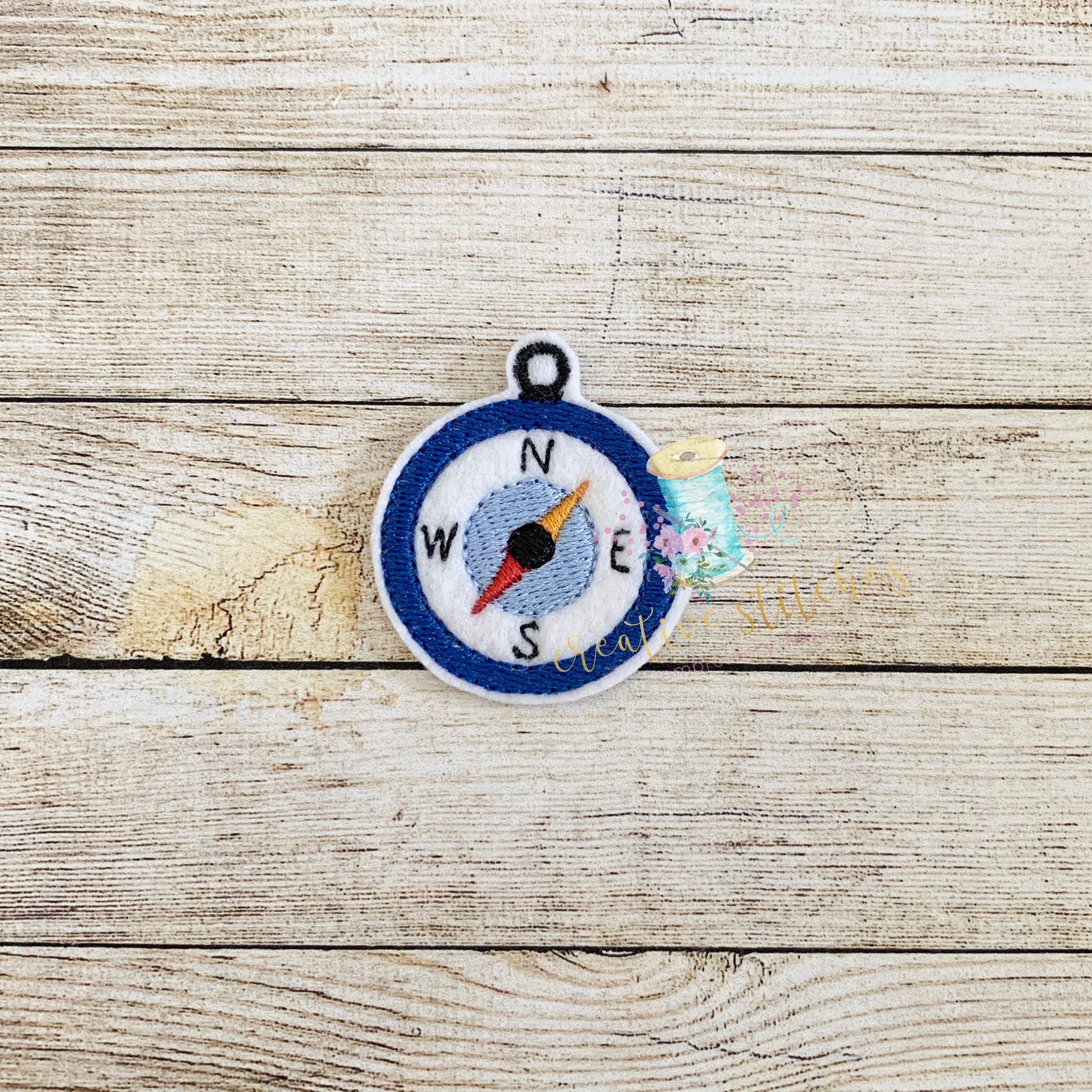 Compass Patch Feltie Digital Embroidery Design File Patch - Etsy