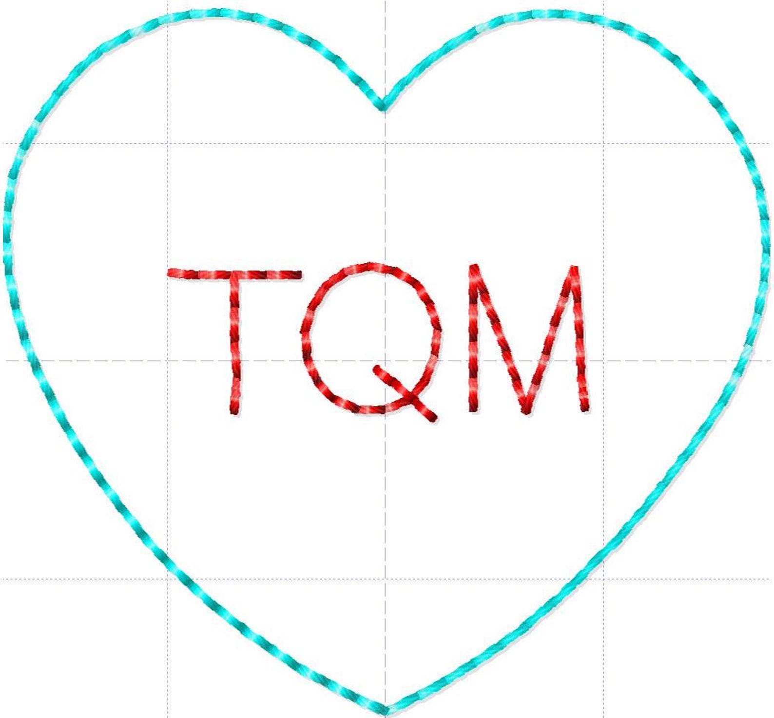 TQM Corazon Digital Embroidery Design File | Te Quiero Mucho Feltie ...