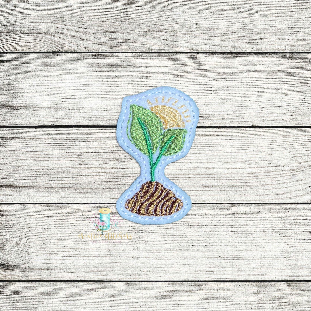 Earth Day Sprout Digital Embroidery Feltie Design File Patch | Earth ...