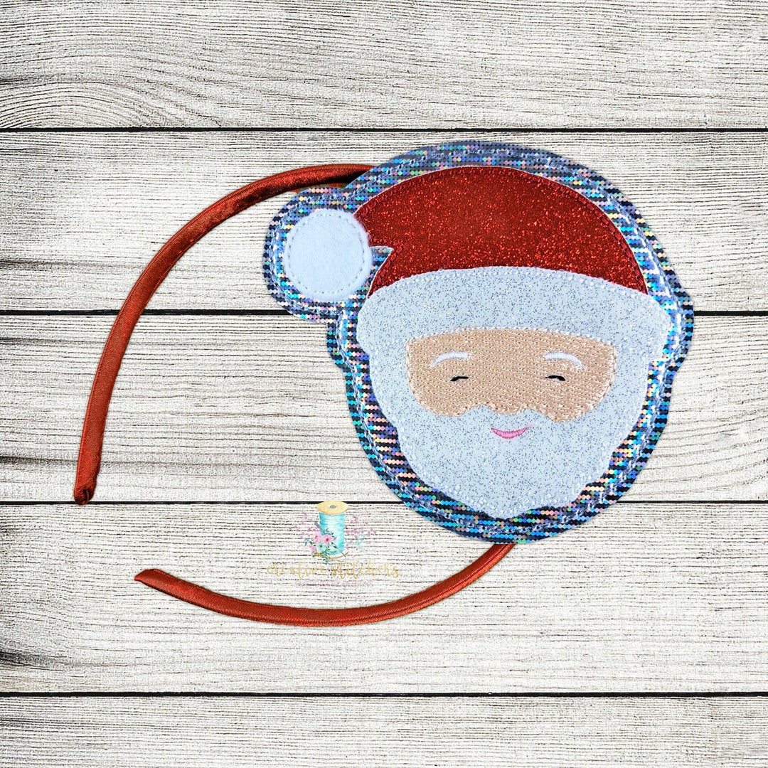 Santa Headband Slider Digital Embroidery File - Etsy