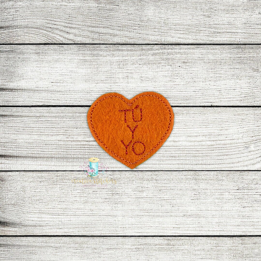 Tu Y Yo Corazon Digital Embroidery Design File | ITH Valentines Day ...