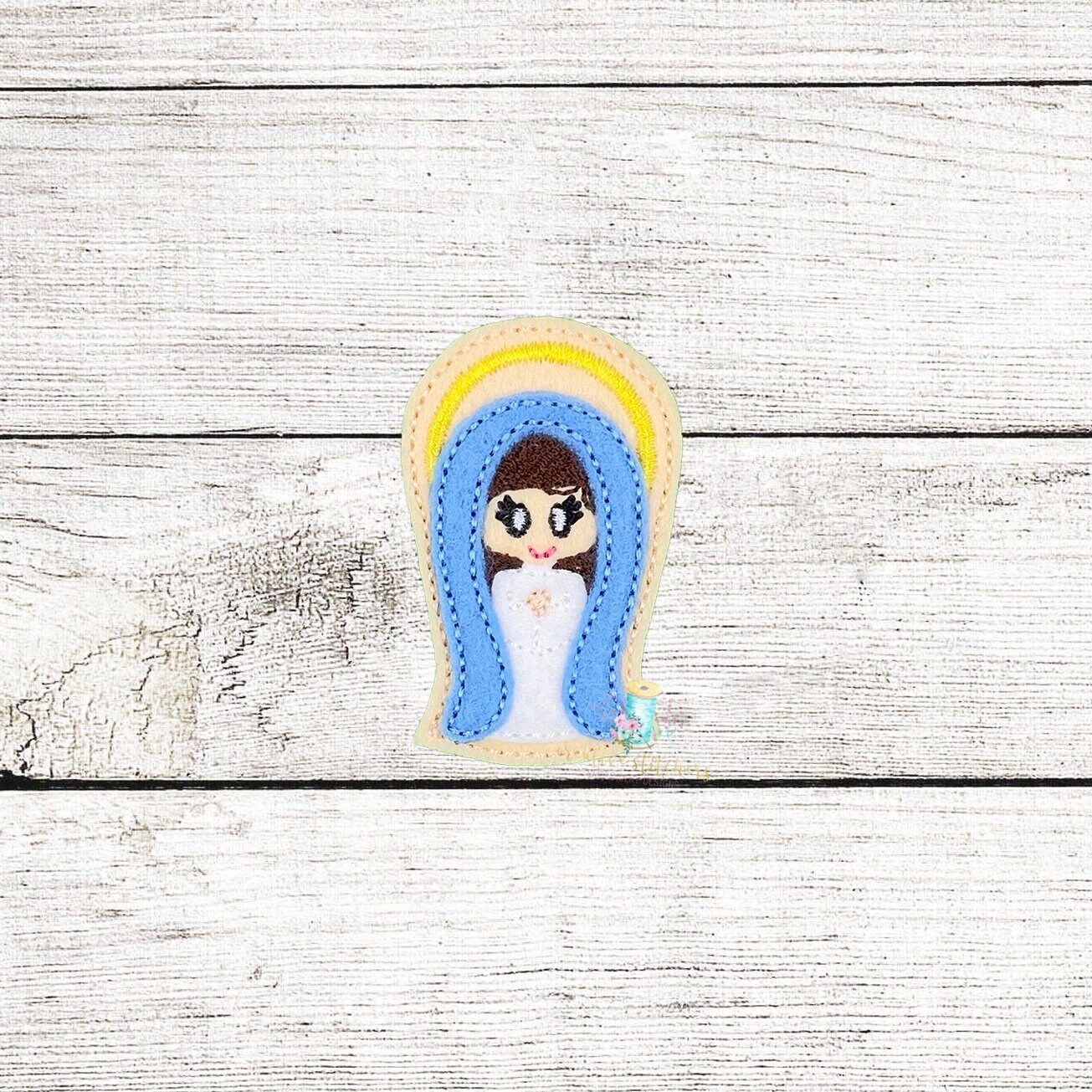 Mother Mary Patch DIGITAL Embroidery Design File | Religious Feltie ...