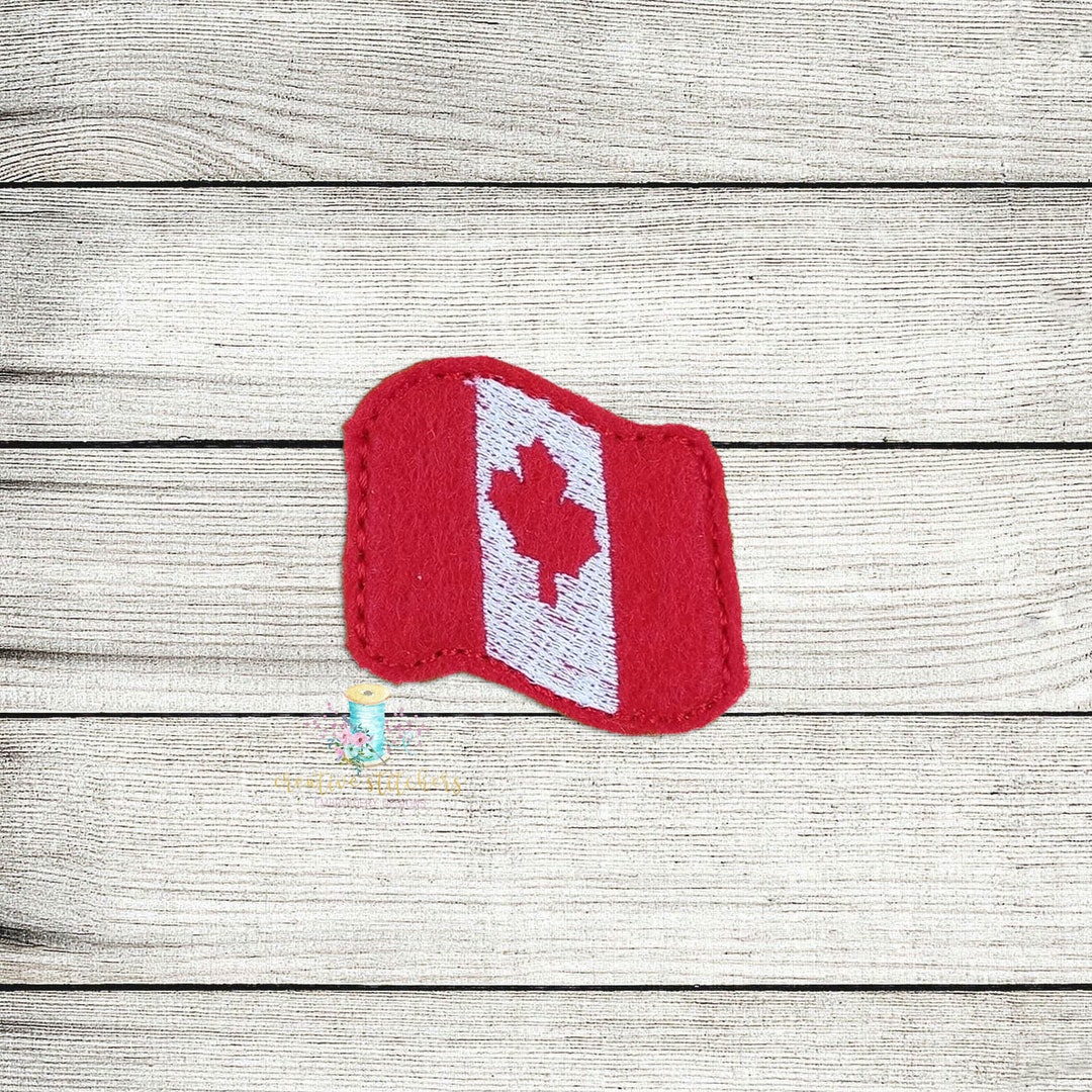 Canada Flag Feltie Digital Design File | ITH Feltie Files | Canadian ...