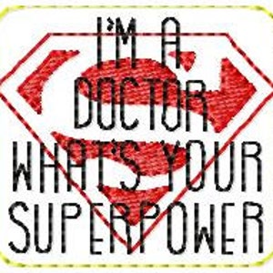 Doctor Superpower Digital Embroidery Feltie Design File Patch - Etsy