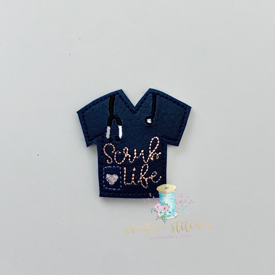 Scrub Life Digital Embroidery Feltie Design File Patch - Etsy