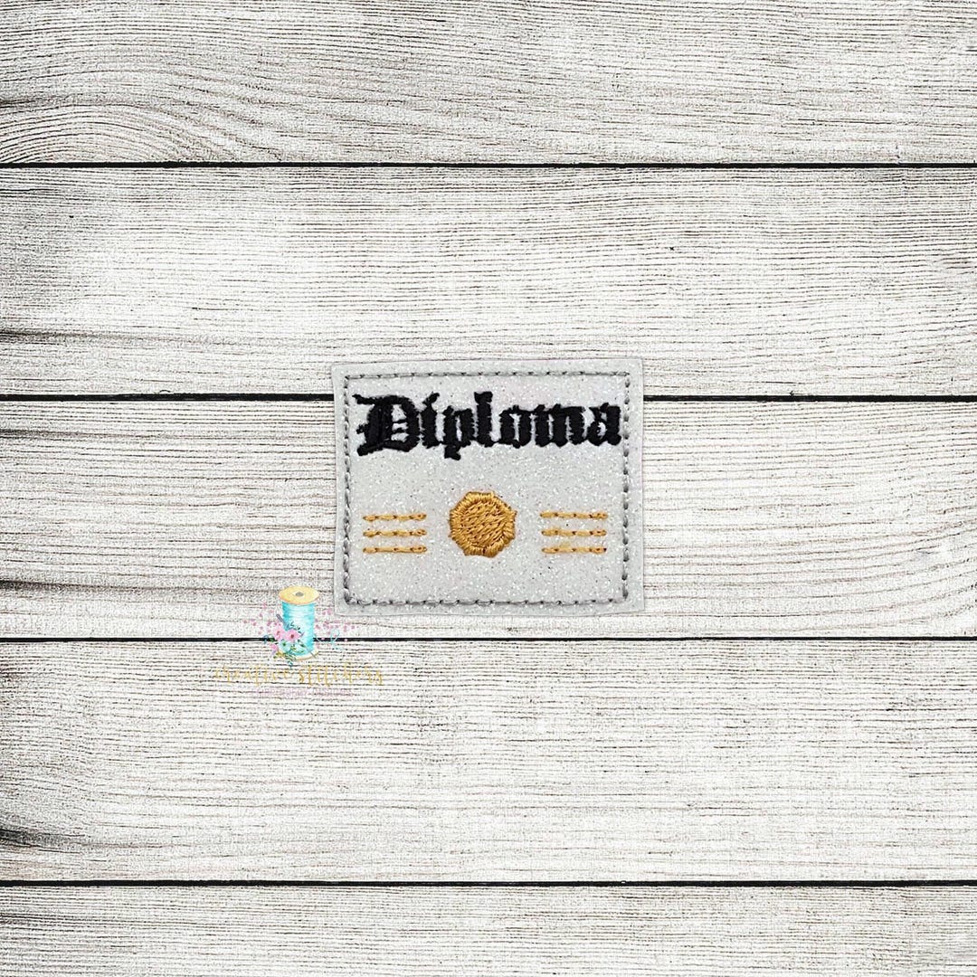 Diploma Feltie Patch Digital Embroidery Design File Patch | Graduation ...
