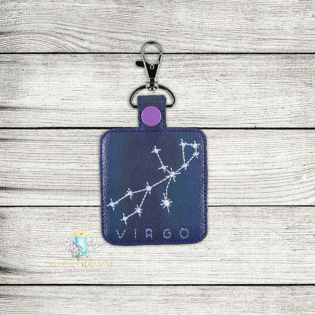 Virgo Constellation Key Fob Digital Embroidery Design File | ITH ...