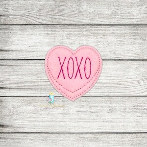 XOXO Heart Patch Digital Embroidery Design File Patch | ITH Valentines ...