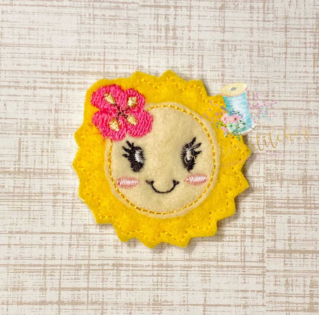 Tropical Sun Patch Feltie Digital Embroidery Design File Patch - Etsy
