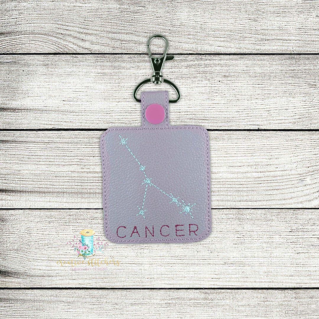 Cancer Constellation Key Fob Digital Embroidery Design File | ITH ...