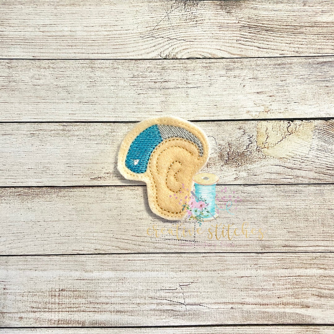 Hearing Aid Digital Embroidery Feltie Design File Patch - Etsy
