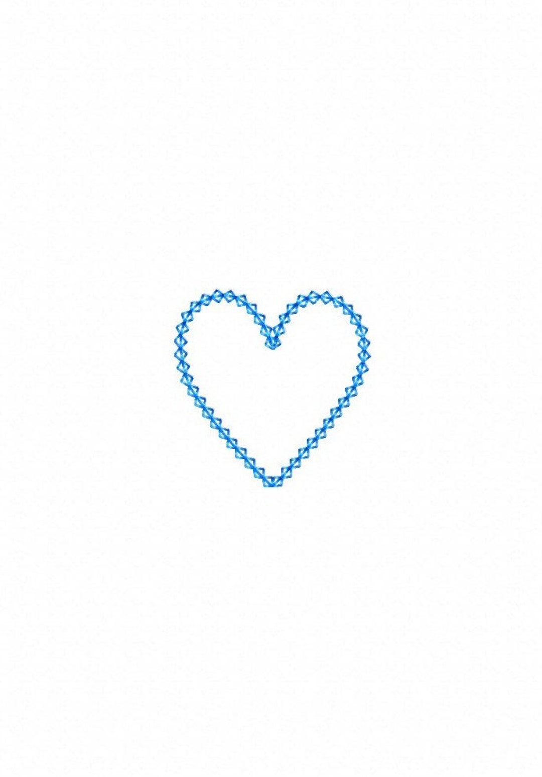 Heart Outline / Heart / Blank Heart Digital Embroidery Design File ...