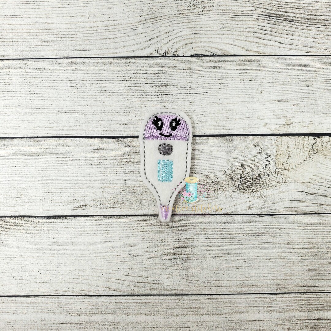 Happy Thermometer Feltie Patch Digital Embroidery Design File Patch ...