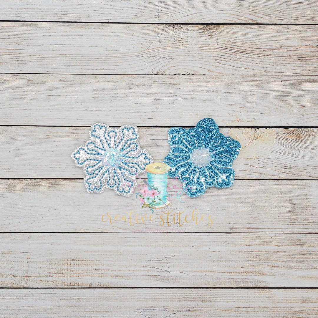 Snowflake Shaker Feltie Patch Digital Embroidery Design File Patch ...