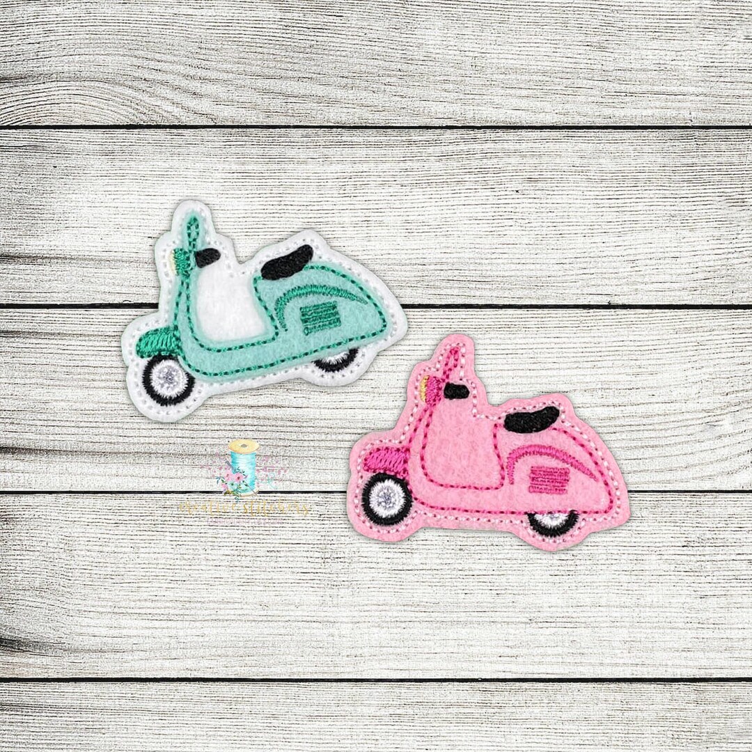 Vespa Feltie Digital Embroidery Design File Patch | ITH Project | ITH ...