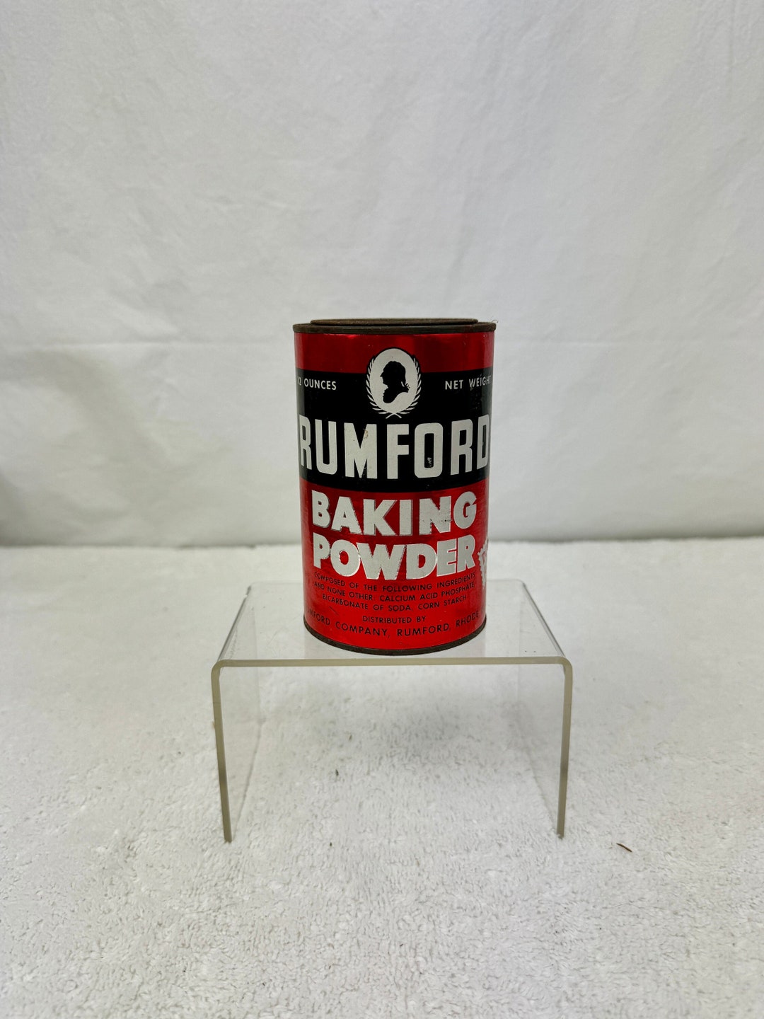 Vintage Rumford Baking Powder Tin Can / Unopened / Vintage Kitchen ...