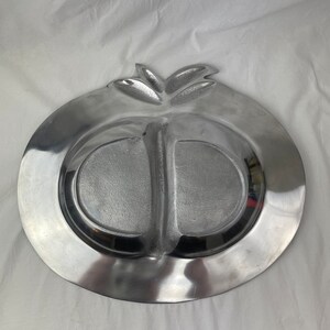 Divided Metal Palm Tree Serving Platter / Appetizer Tray / Hors D ...