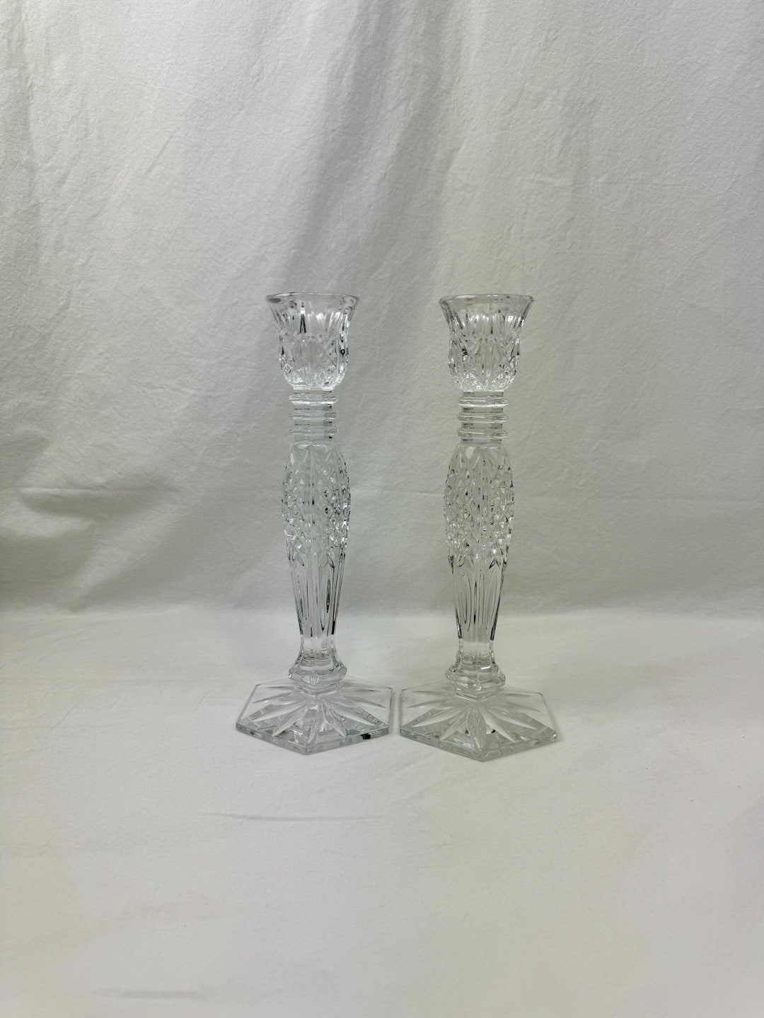 Discontinued bethany Waterford Crystal Pair of Candlestick Holders ...