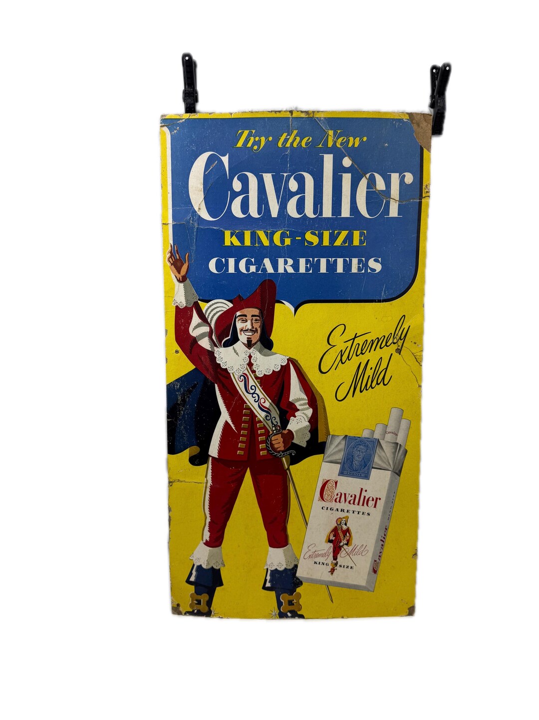 Vintage 1950s Cavalier King-size Cigarettes Advertisement / Cardboard ...