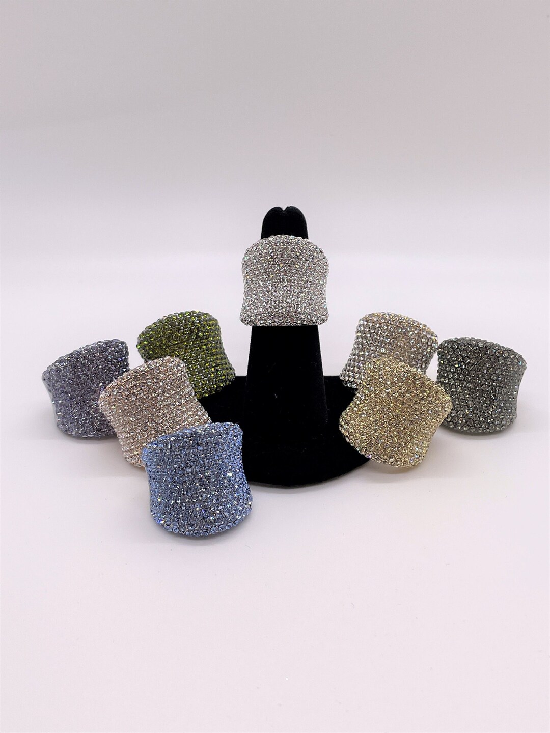 Joan Boyce Must Have Crystal Pave Zigarrenband Statement Ring - Etsy ...