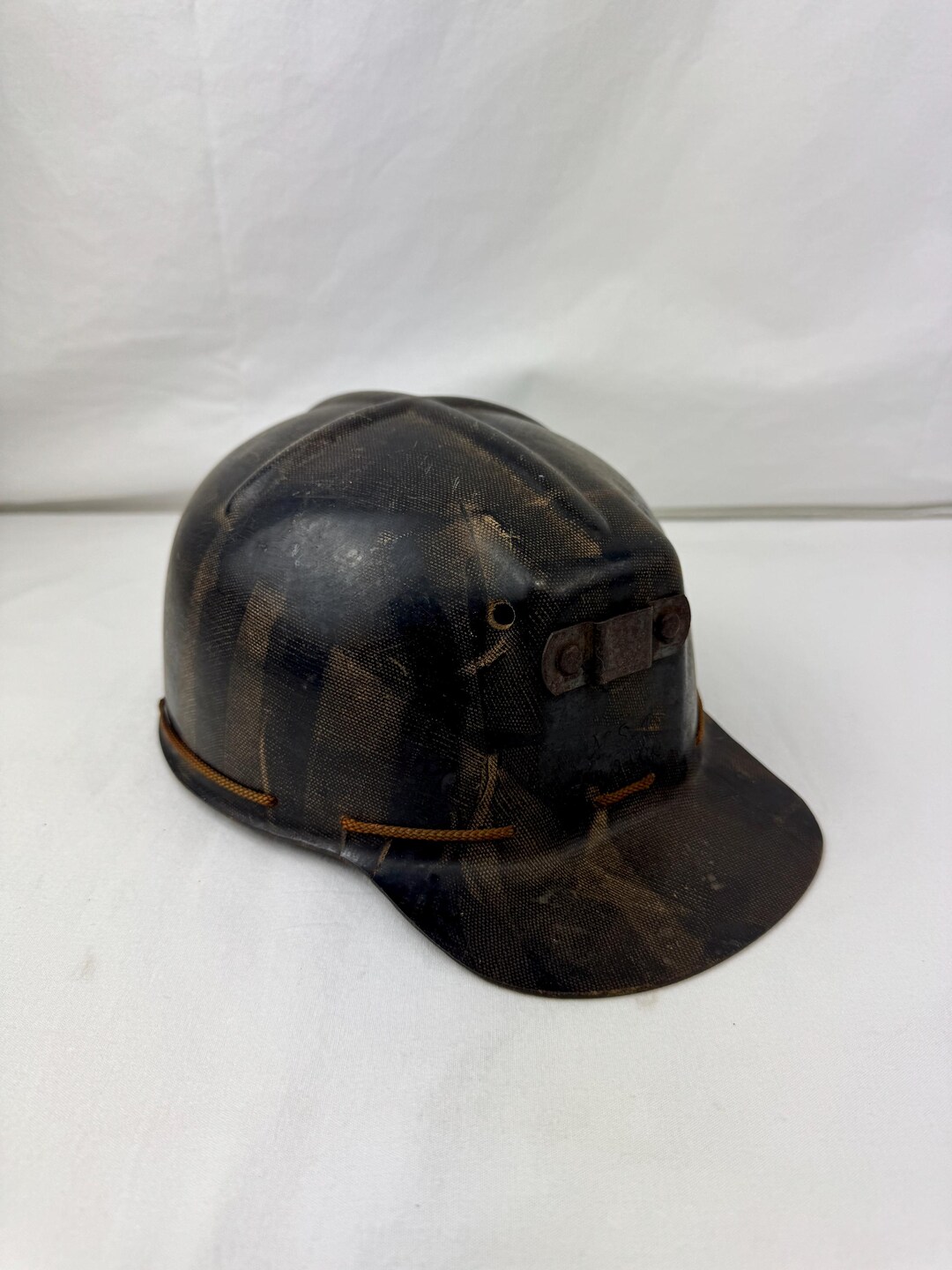 Vintage 1930s MSA Comfo-cap Miner's Safety Hat With Tiger Stripe ...