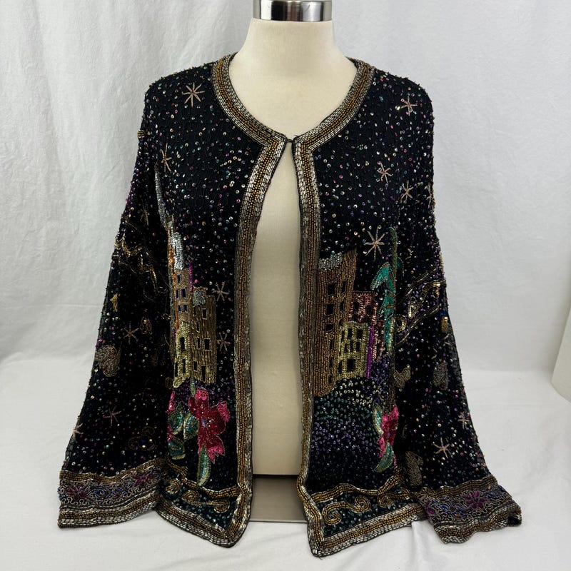 Beaded Silk Jacket - Etsy