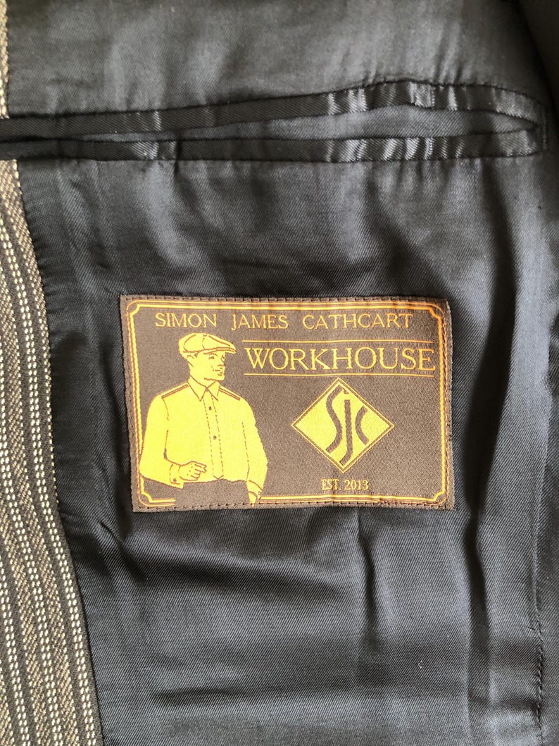 Vintage 3 Piece Suit | SJC Simon James Cathcart | Brown Pinstripe | 36 ...