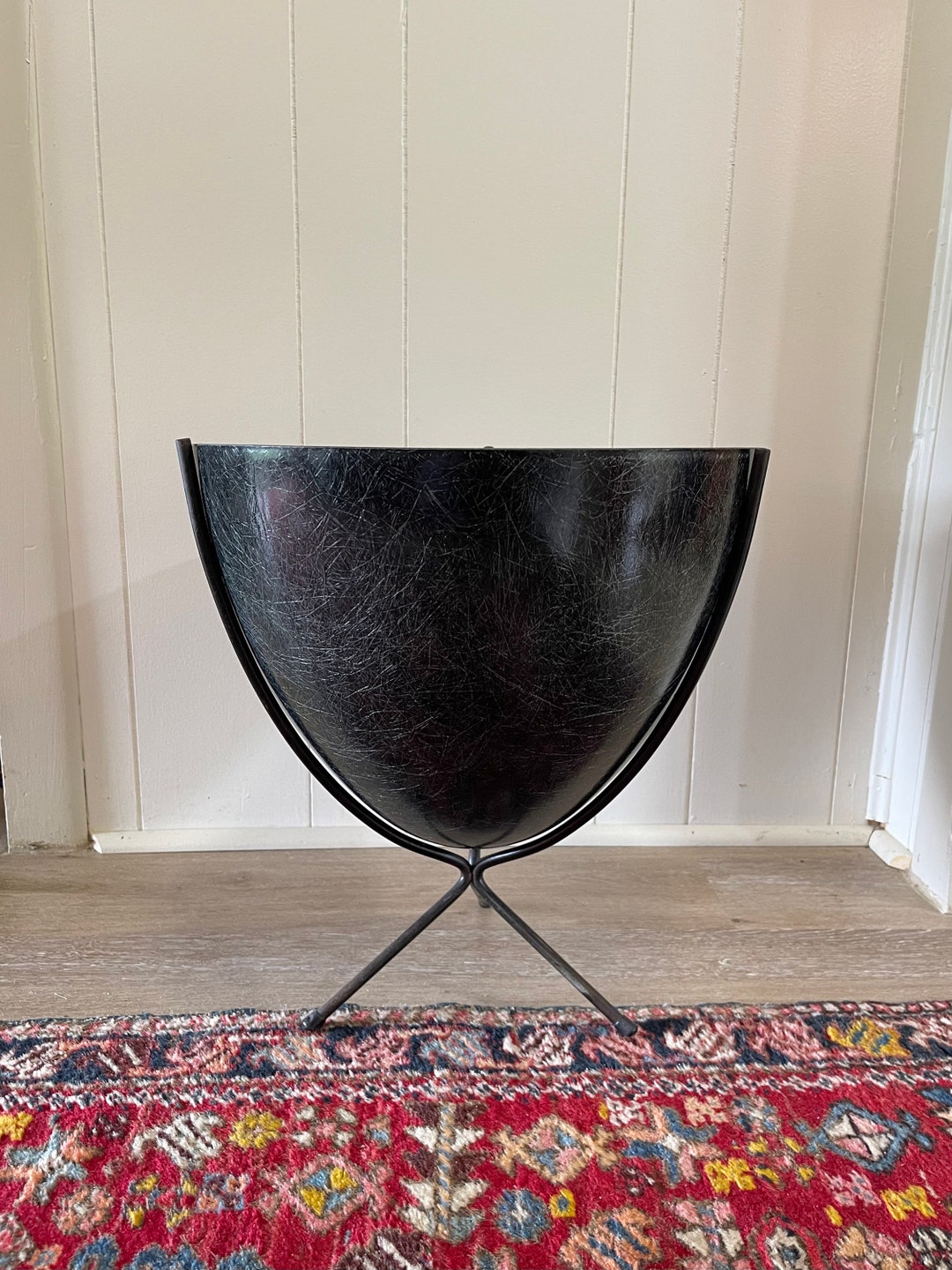 Awesome 1950s Black Fiberglass Bullet Planter! FREE SHIPPING!! - Etsy