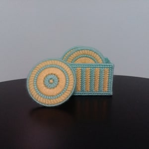 Round Coasters in Plastic Canvas - Etsy