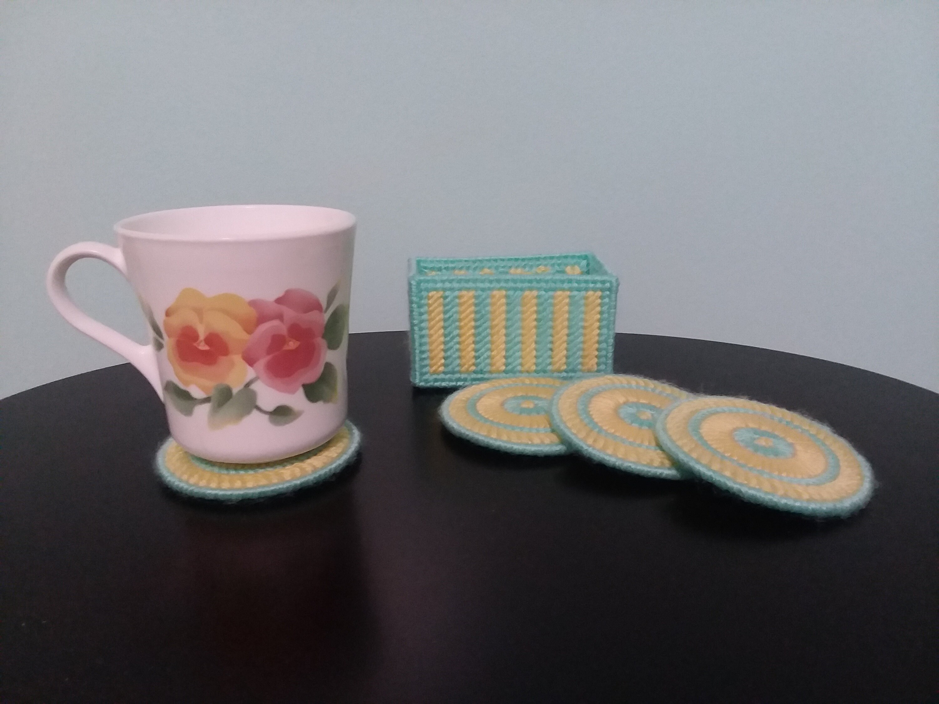 Round Coasters in Plastic Canvas - Etsy