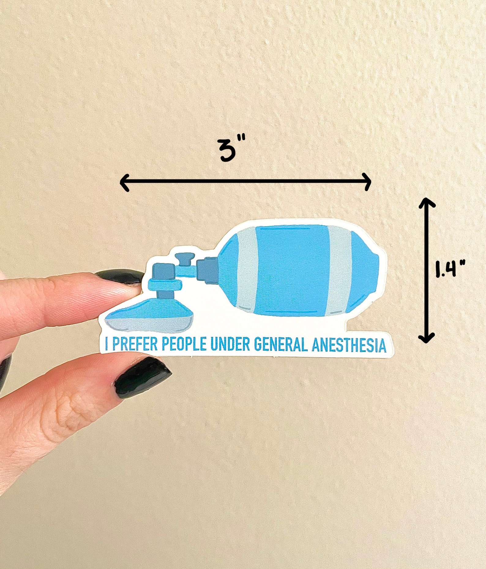 I Prefer People Under General Anesthesia Sticker | Surgery Operating ...