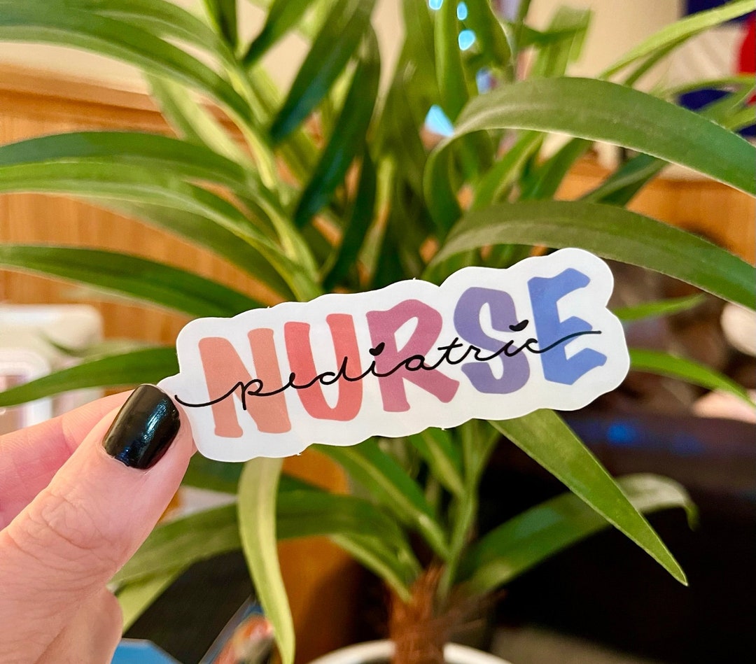 Pediatric Nurse Sticker | Cute Die Cut Vinyl PEDS RN Sticker - Etsy