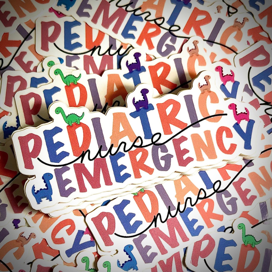 Pediatric Emergency Nurse Sticker | Cute Die Cut Vinyl PEDS ER RN ...