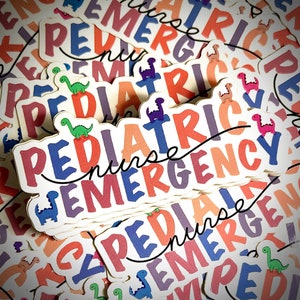 Pediatric Emergency Nurse Sticker | Cute Die Cut Vinyl PEDS ER RN ...