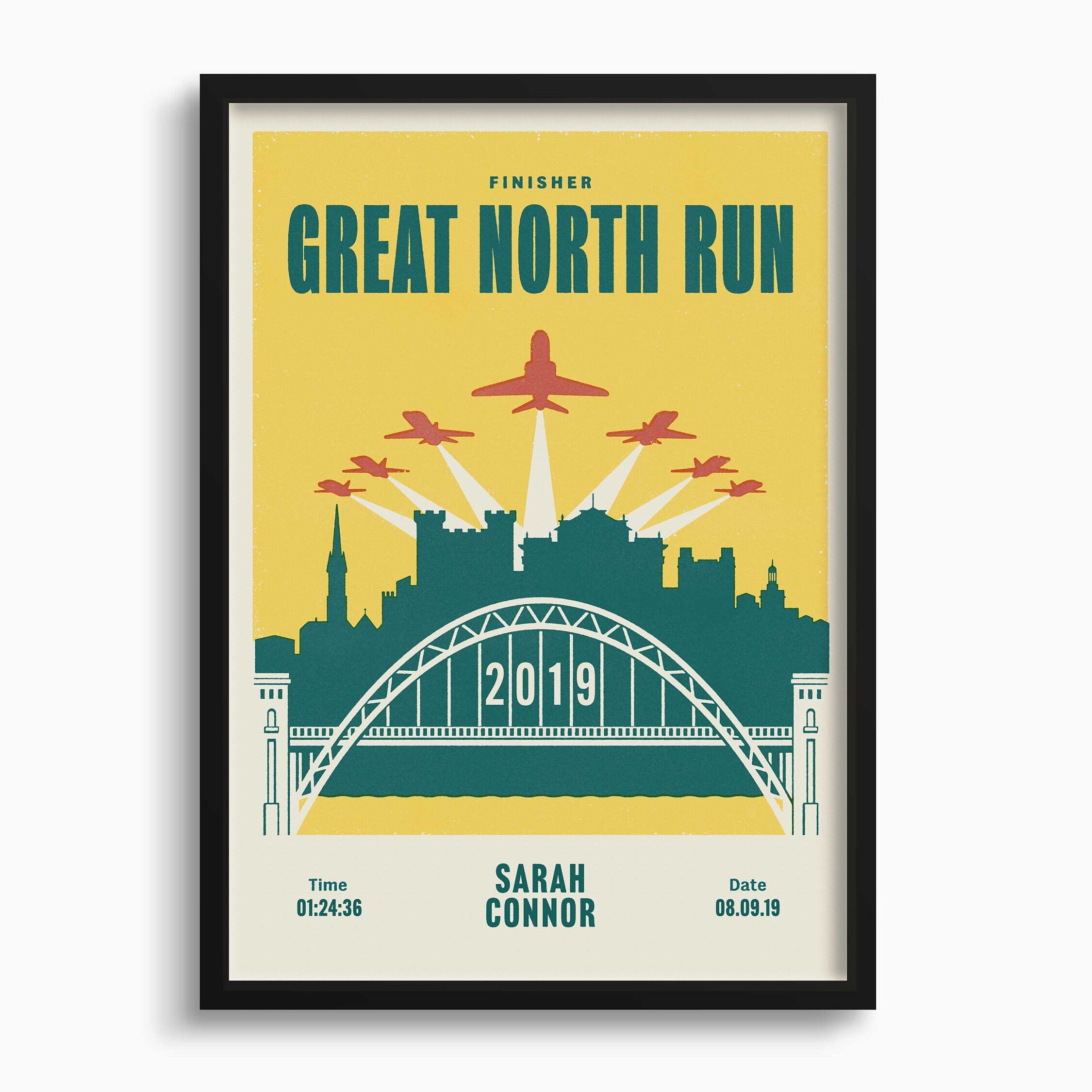 Personalized Great North Run Print – Marathon Finisher Gift (frame Not ...