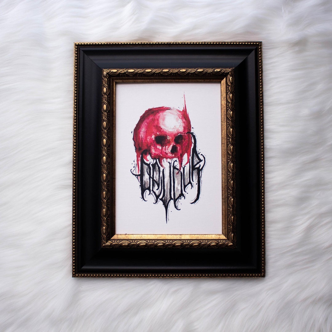 Gothic Art Print, Calligraffiti Art, Horror Artwork, Gothic Home Decor ...
