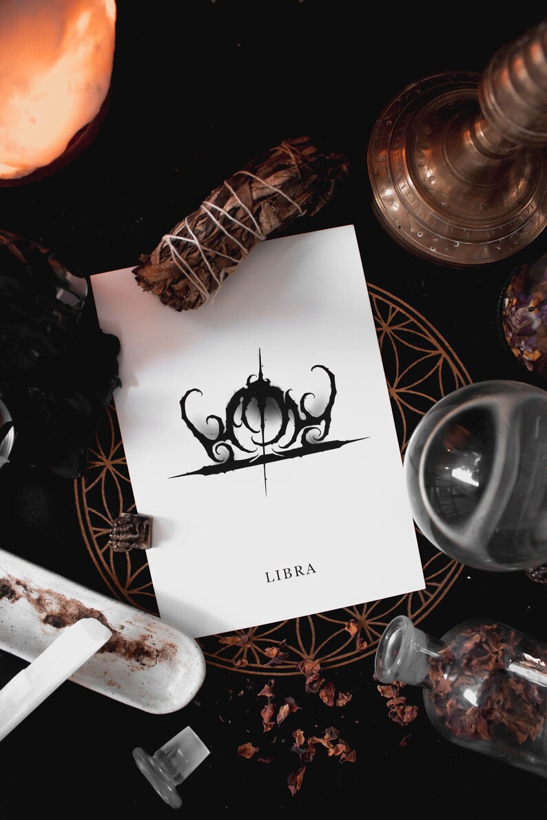 Gothic Home Decor, Libra Zodiac Sign Gift Ideas, Altar Decoration, Dark ...