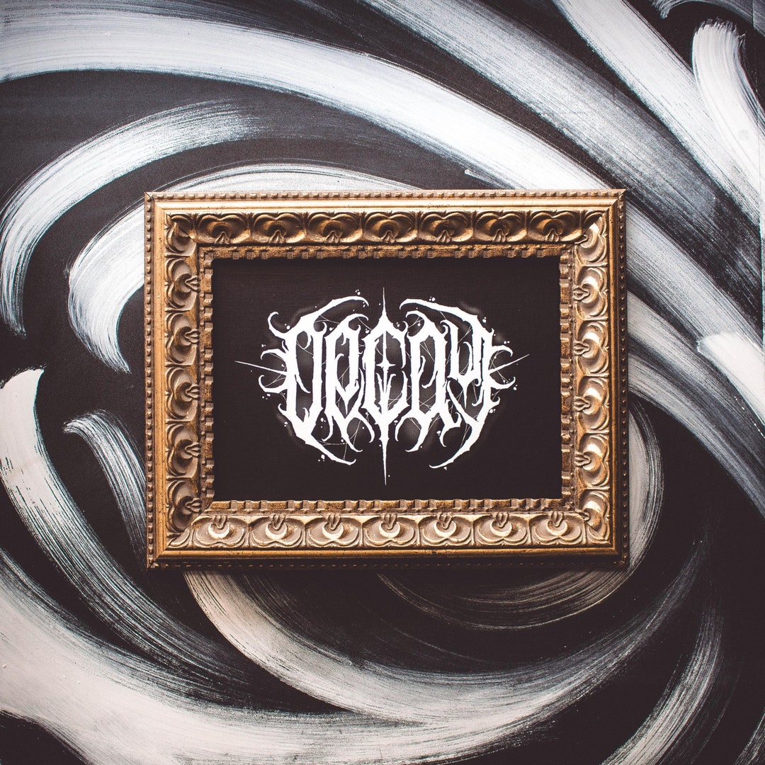 Decay Dark Lettering Art Print, Gothic Wall Art, Gallery Wall Decor ...